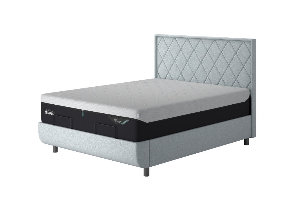 TEMPUR® Arc™ Static Disc Bed with Quilted Headboard | And So To Bed
