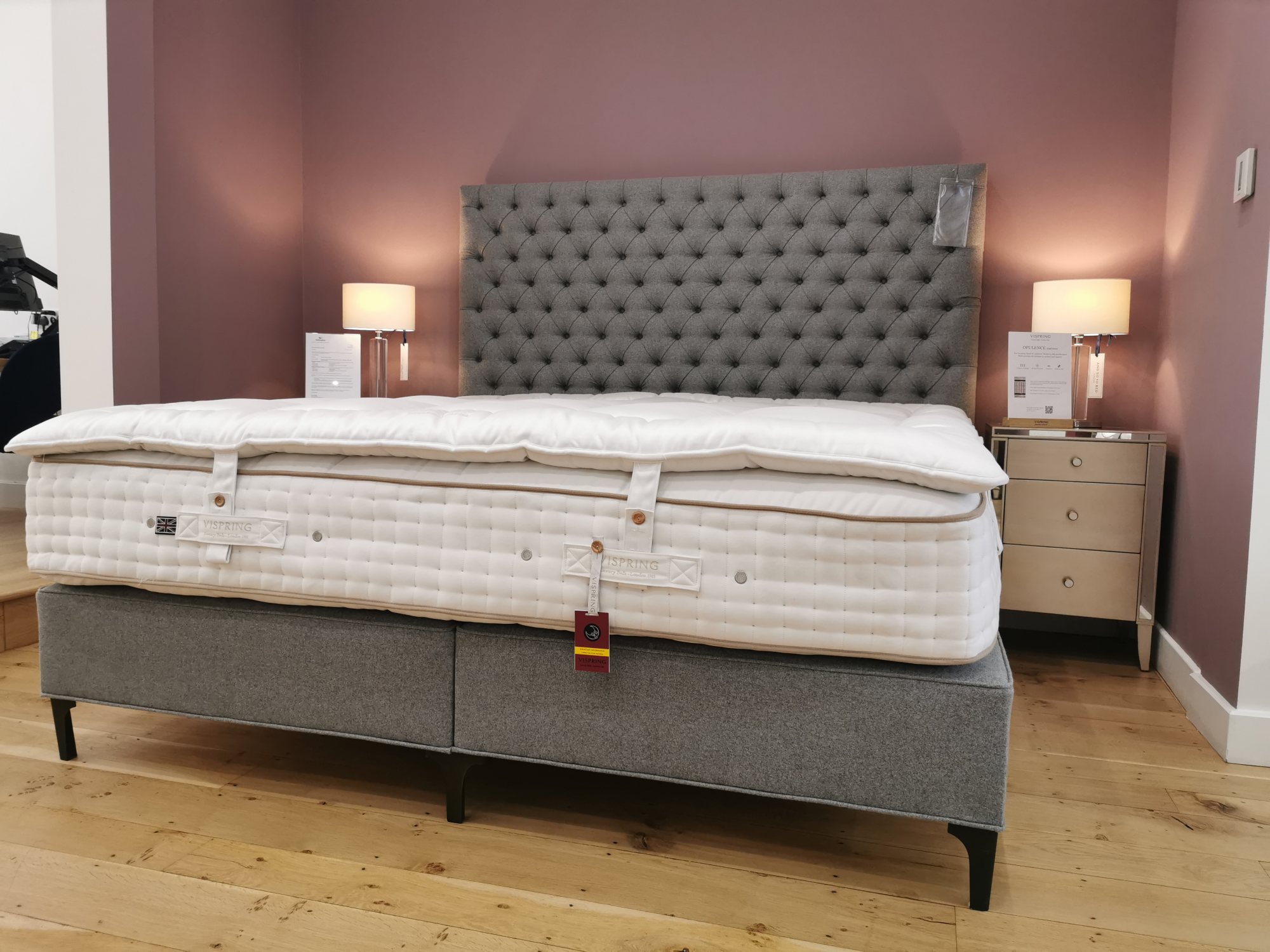 Vispring Opulence Divan Set + Topper - Emperor Size - Ex Display ...
