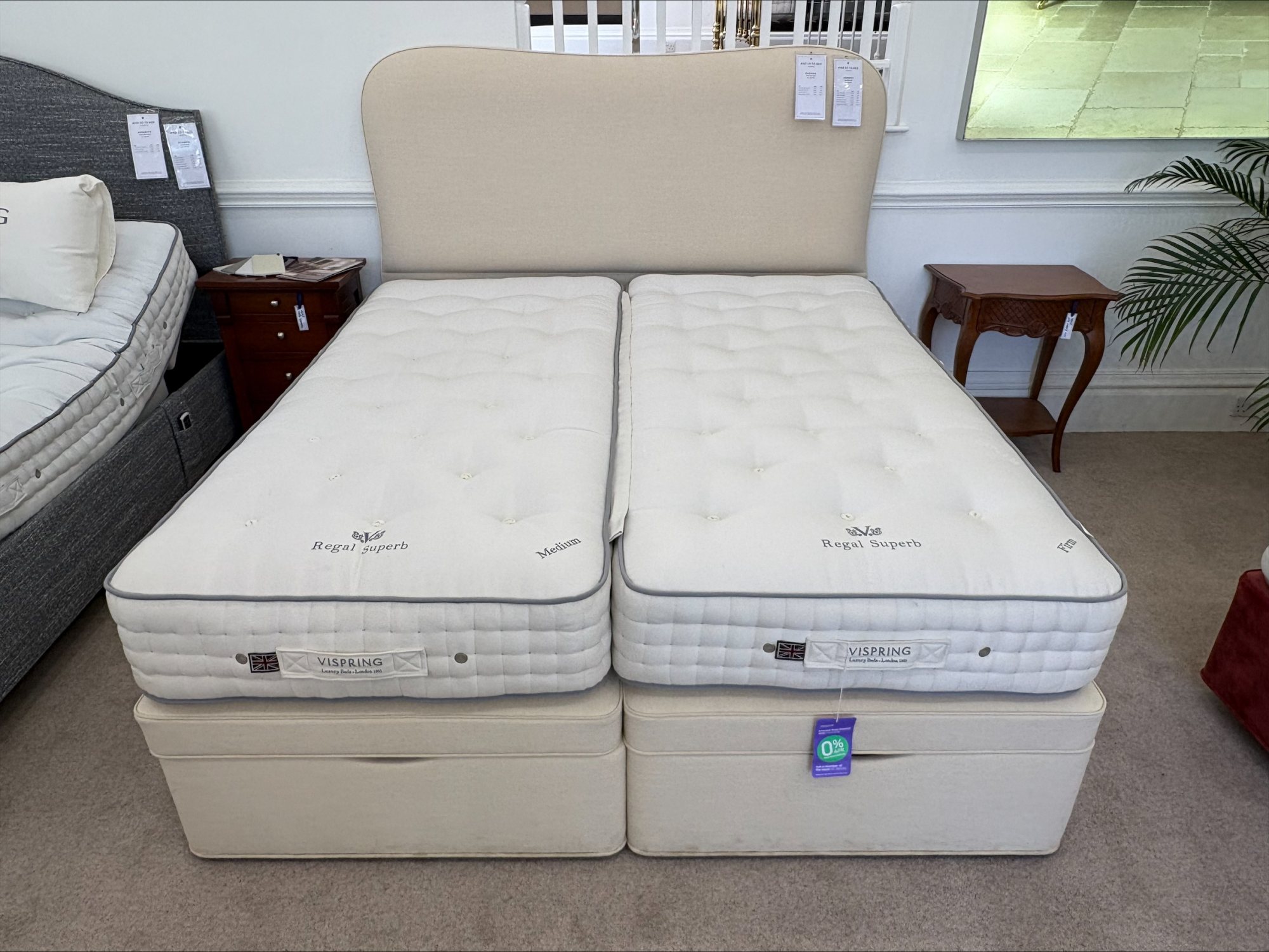 Vispring Europa Ottoman & Regal Superb Mattresses - Superking Size - Ex ...