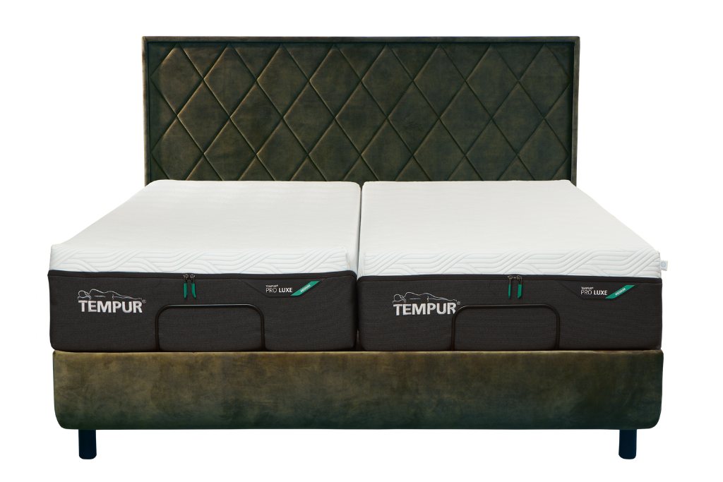 TEMPUR Arc Ergo Smart Base with Quilted Headboard And So To Bed